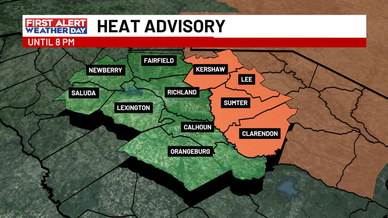 First alert weather day: Sunday is added as heat index values are well ...