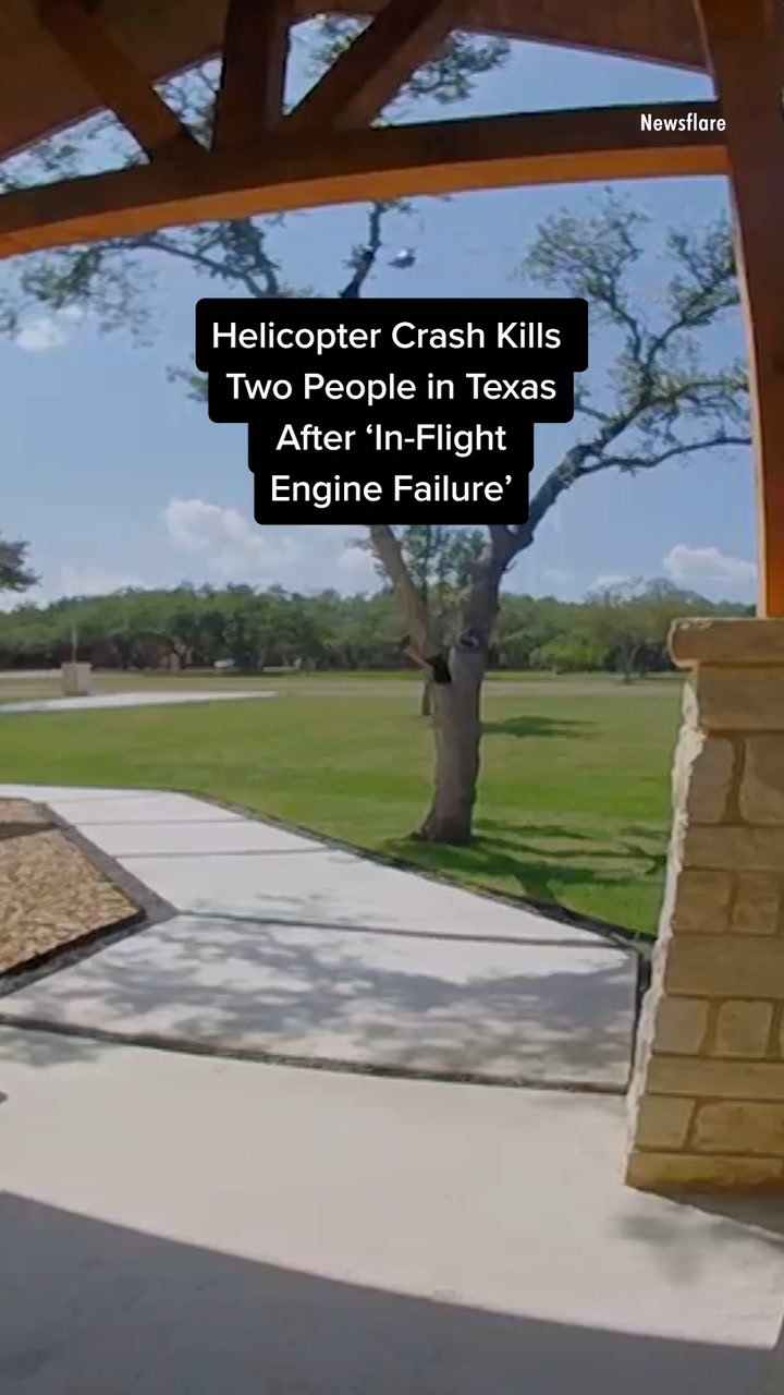 Helicopter crash kills two people in Texas after 'in-flight engine failure'
