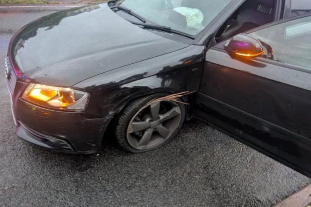 Man arrested after suspected drink-driver crashes into lamp post