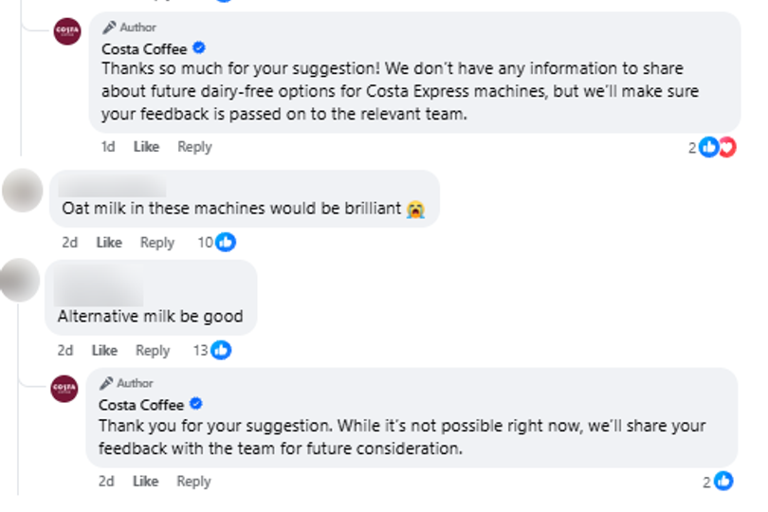 Customers beg Costa to change one thing on their express machine