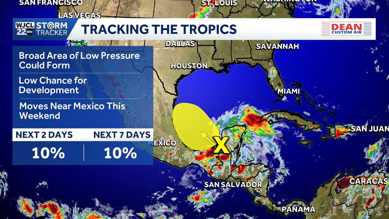 National Hurricane Center tracks low-pressure system near Mexico ...