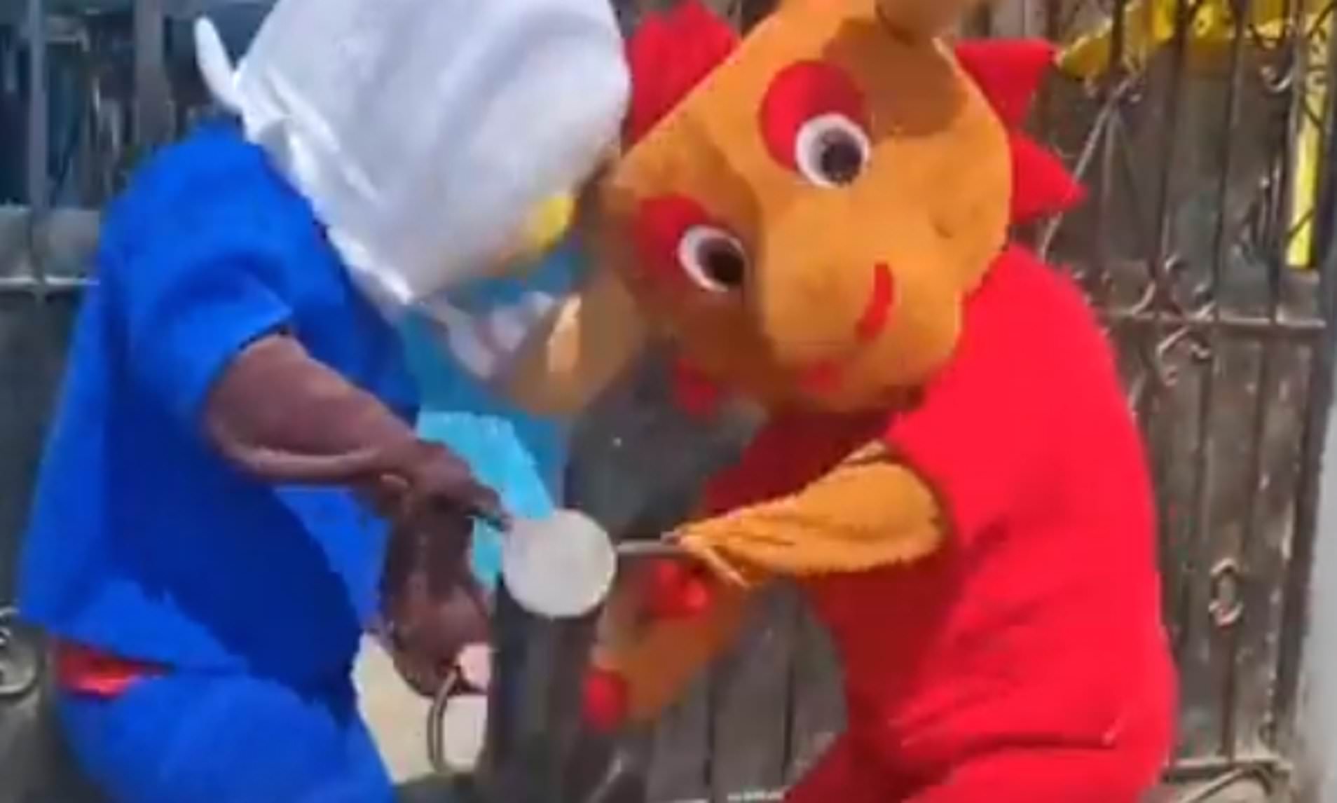 Police in Peru disguise themselves as World Cup mascots for dramatic ...
