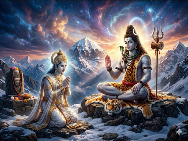 Why does Lord Shiva wear a crescent moon?
