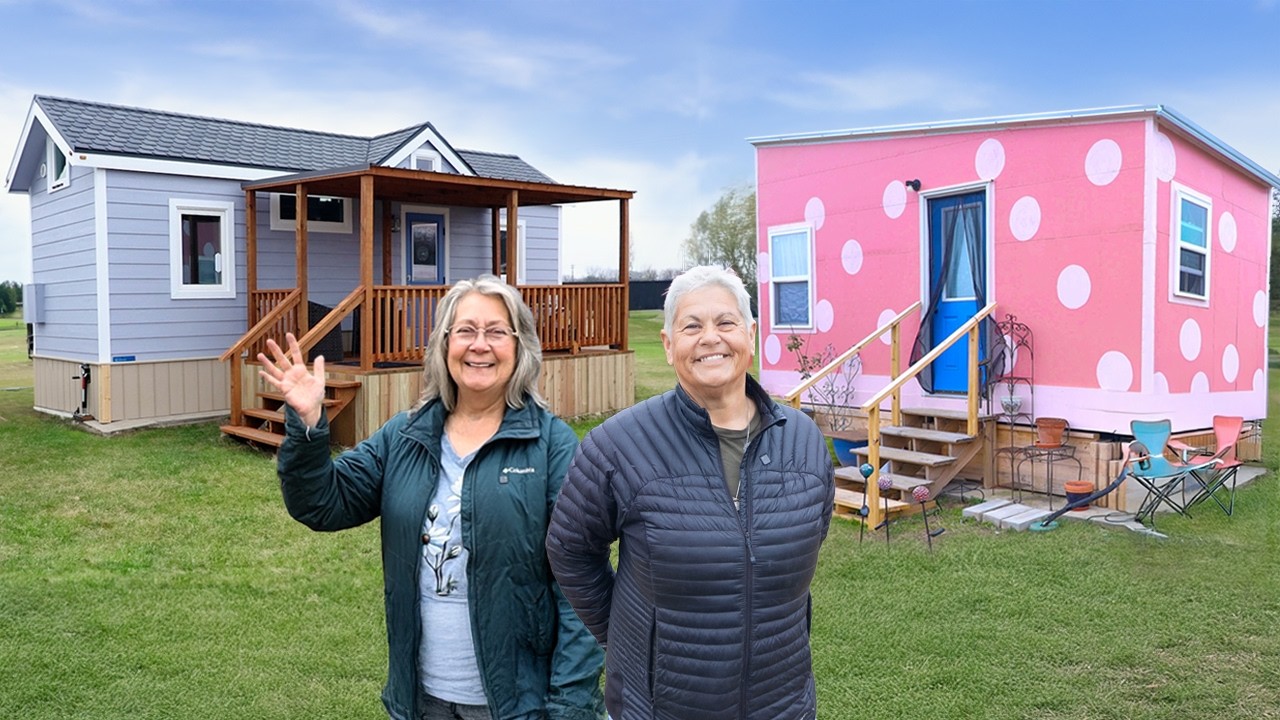 Inside a women-only tiny home village