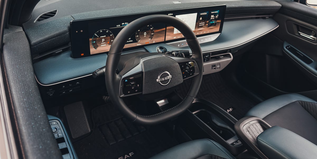 Take a peek inside the 2026 Nissan Leaf Platinum+