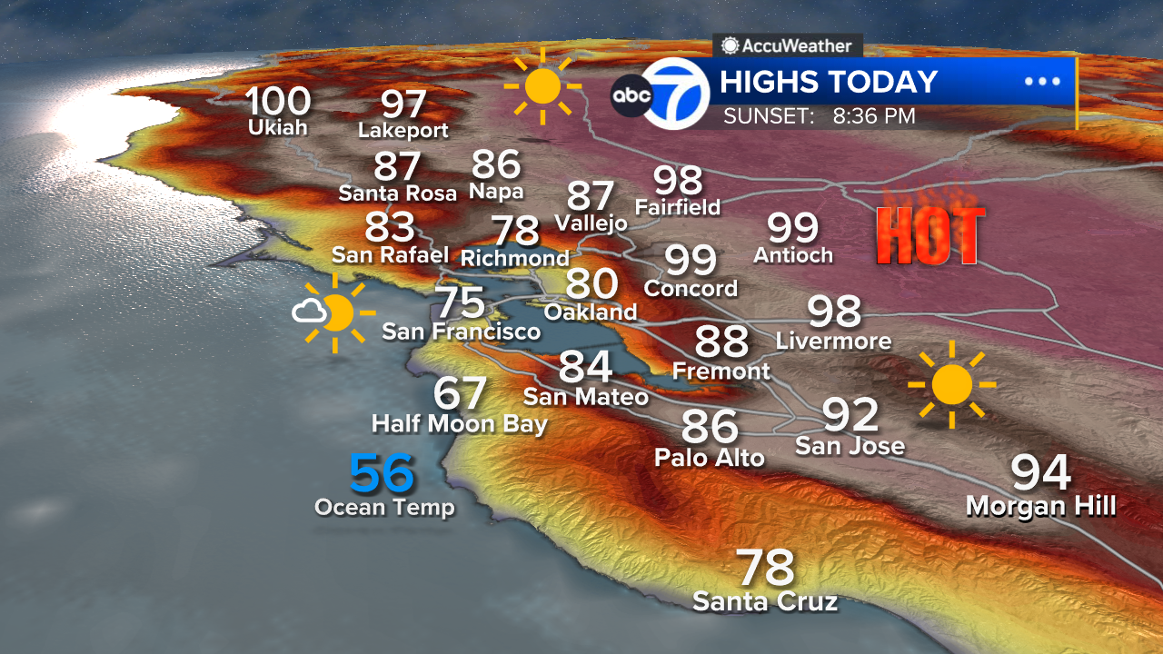 AccuWeather forecast: Heat advisory remains inland, temperatures start ...