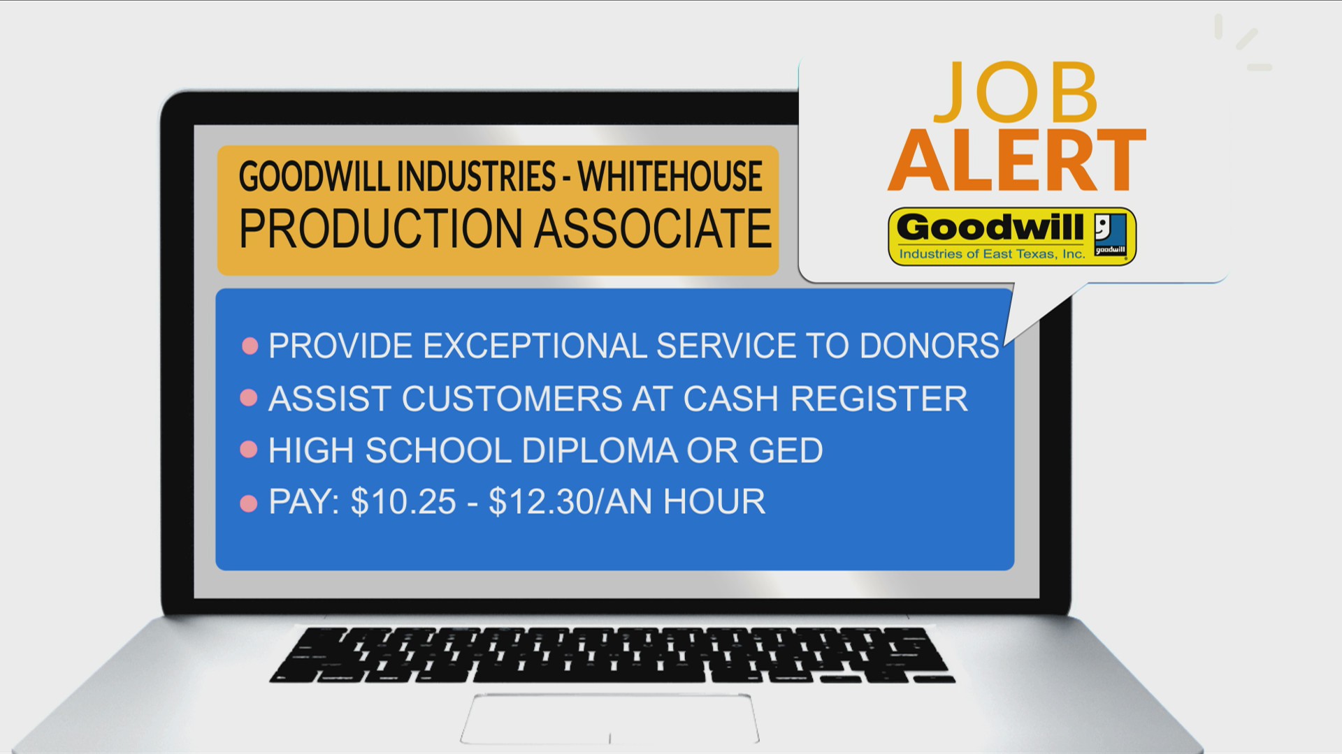 Job alert: Production associate wanted at Goodwill Industries in Whitehouse