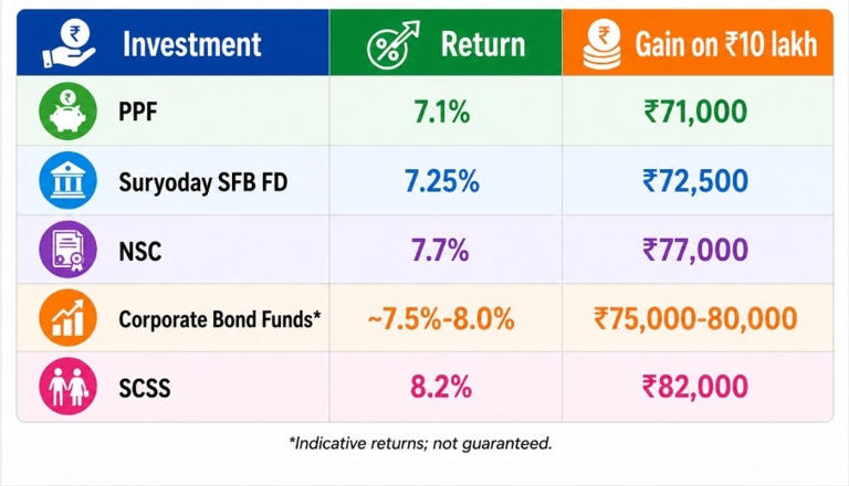 PPF vs bank FDs vs debt funds: How much would ₹10 lakh have grown in ...