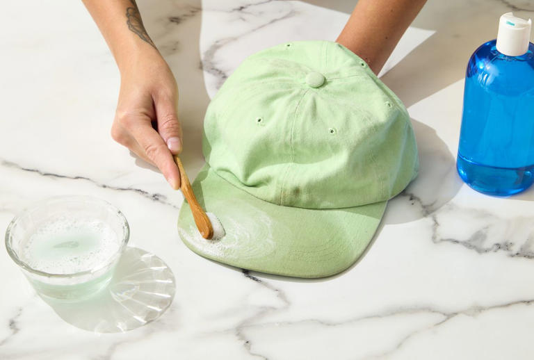 How to clean a baseball cap and finally get that layer of sweat and ...