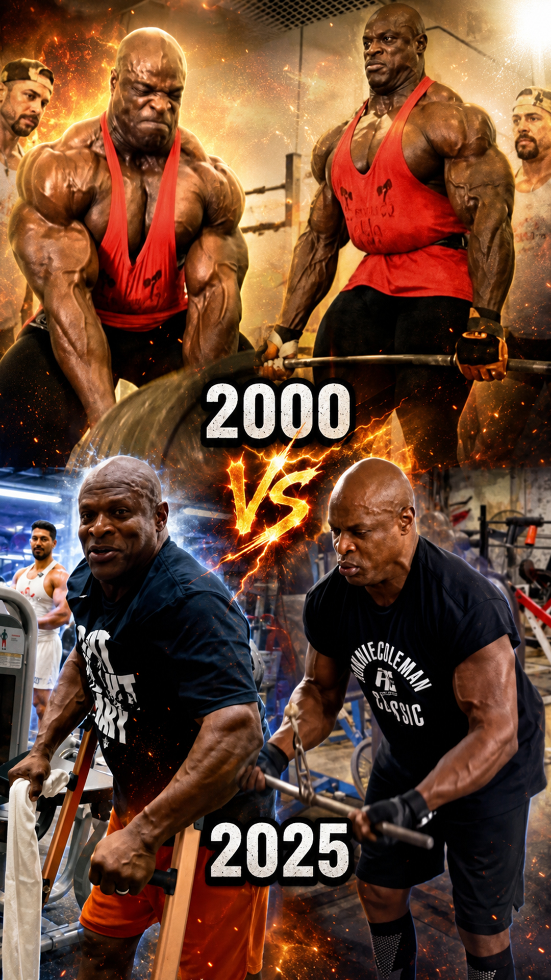 Ronnie Coleman 2000 prime physique compared to 2025