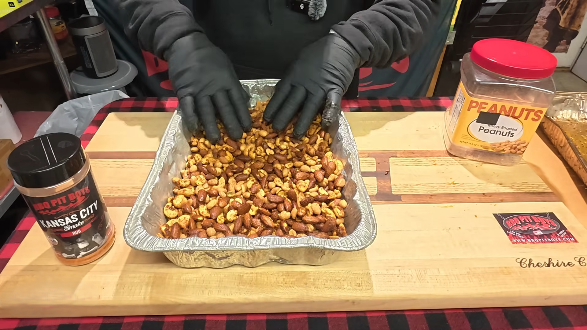 He smoked beer nuts for game day and the flavor got dangerously addictive