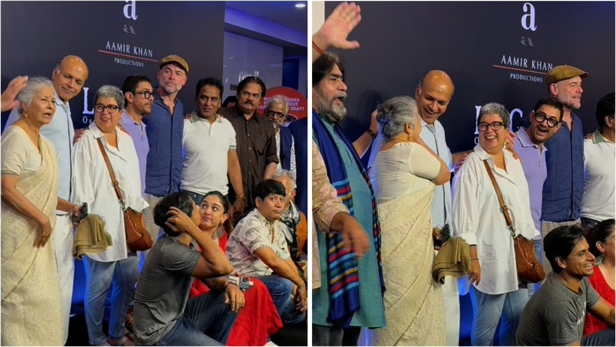 Video: Aamir Khan poses with Lagaan team at re-release as film marks 25 ...