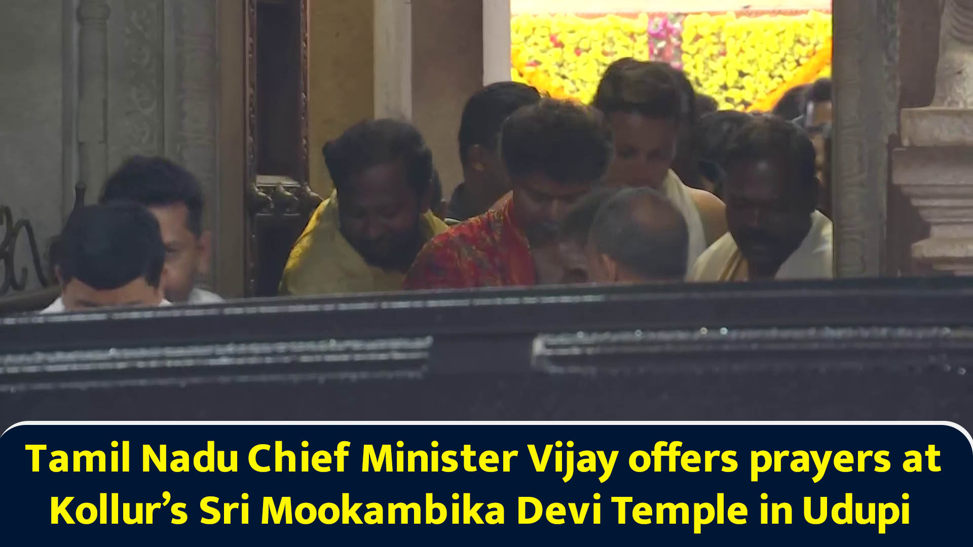 Tamil Nadu Chief Minister Vijay offers prayers at Kollur’s Sri ...