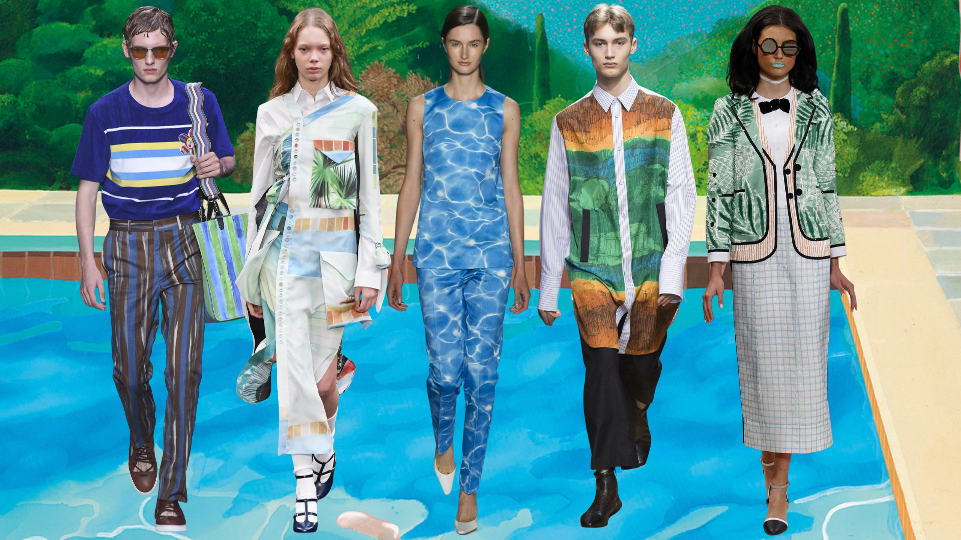 5 times David Hockney inspired fashion: Thom Browne, Fendi, Galliano & more