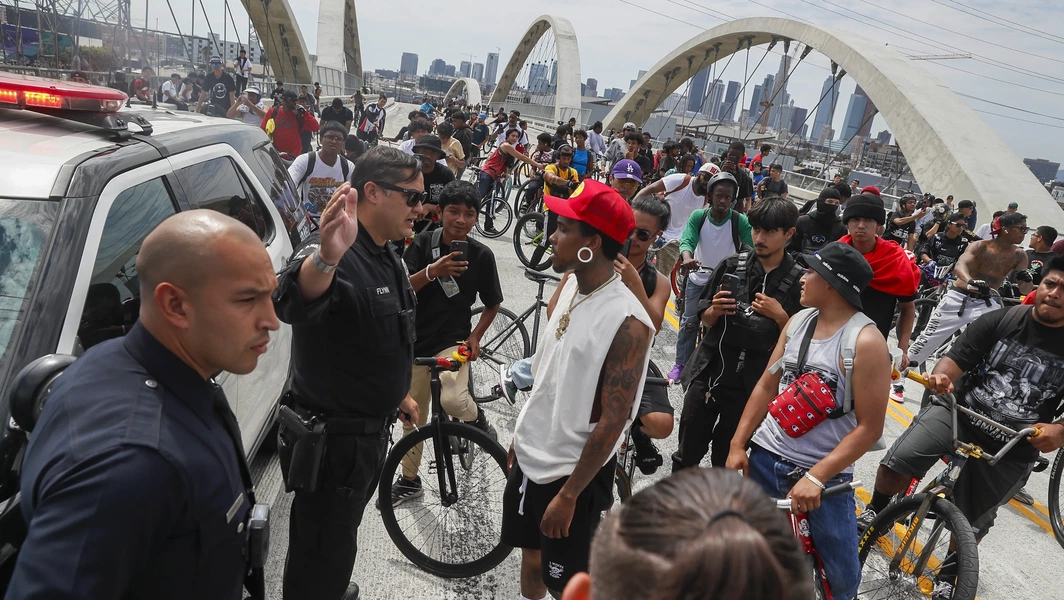 LAPD arrests nearly 90, impounds 72 cars in LA River raid