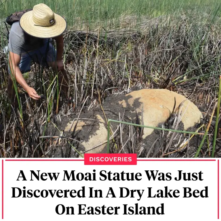 A new Easter Island moai statue has been discovered at the bottom of a ...