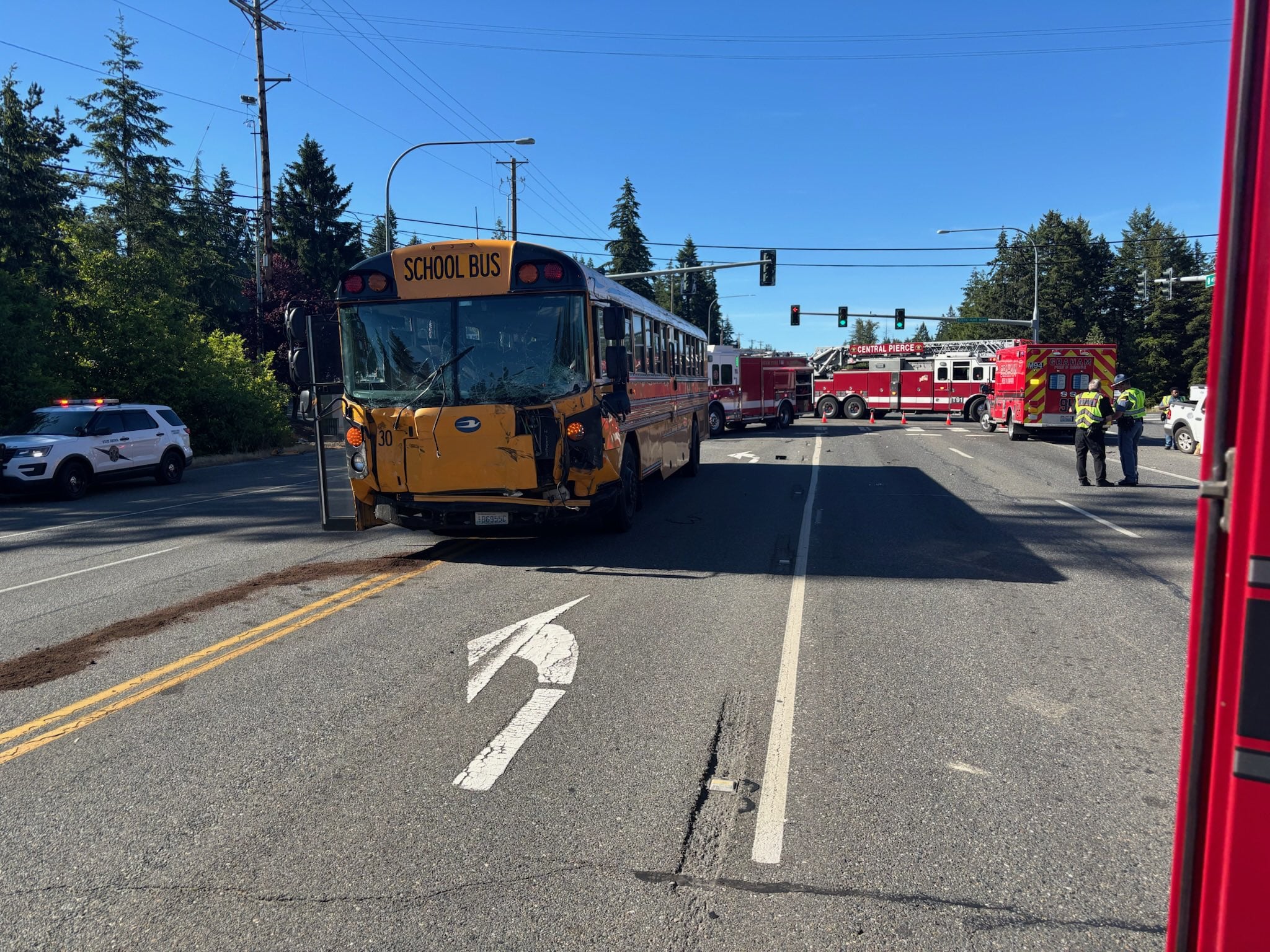 Driver who died after colliding with school bus near Graham identified