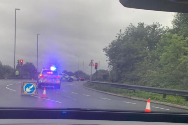 Police descend on busy roundabout over concern for woman’s safety