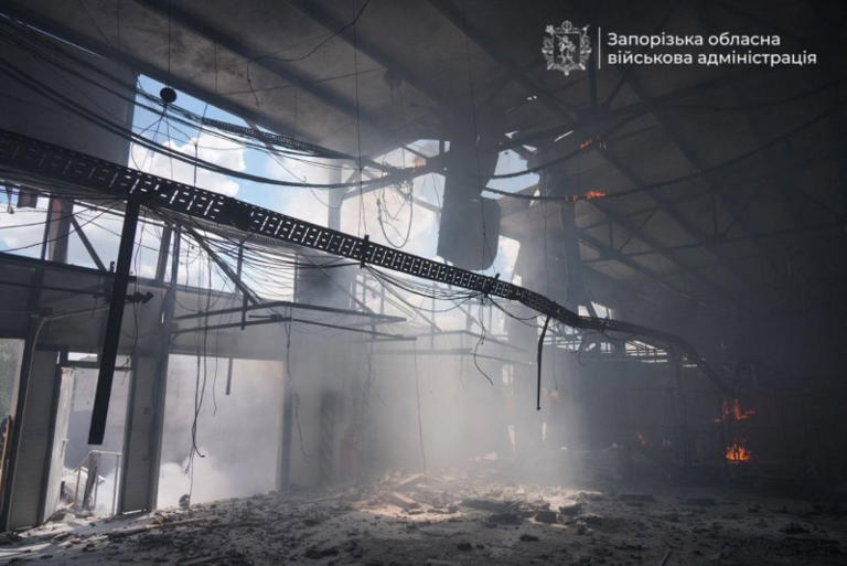 Russian drone hits logistics terminal in Ukraine's Zaporizhzhia