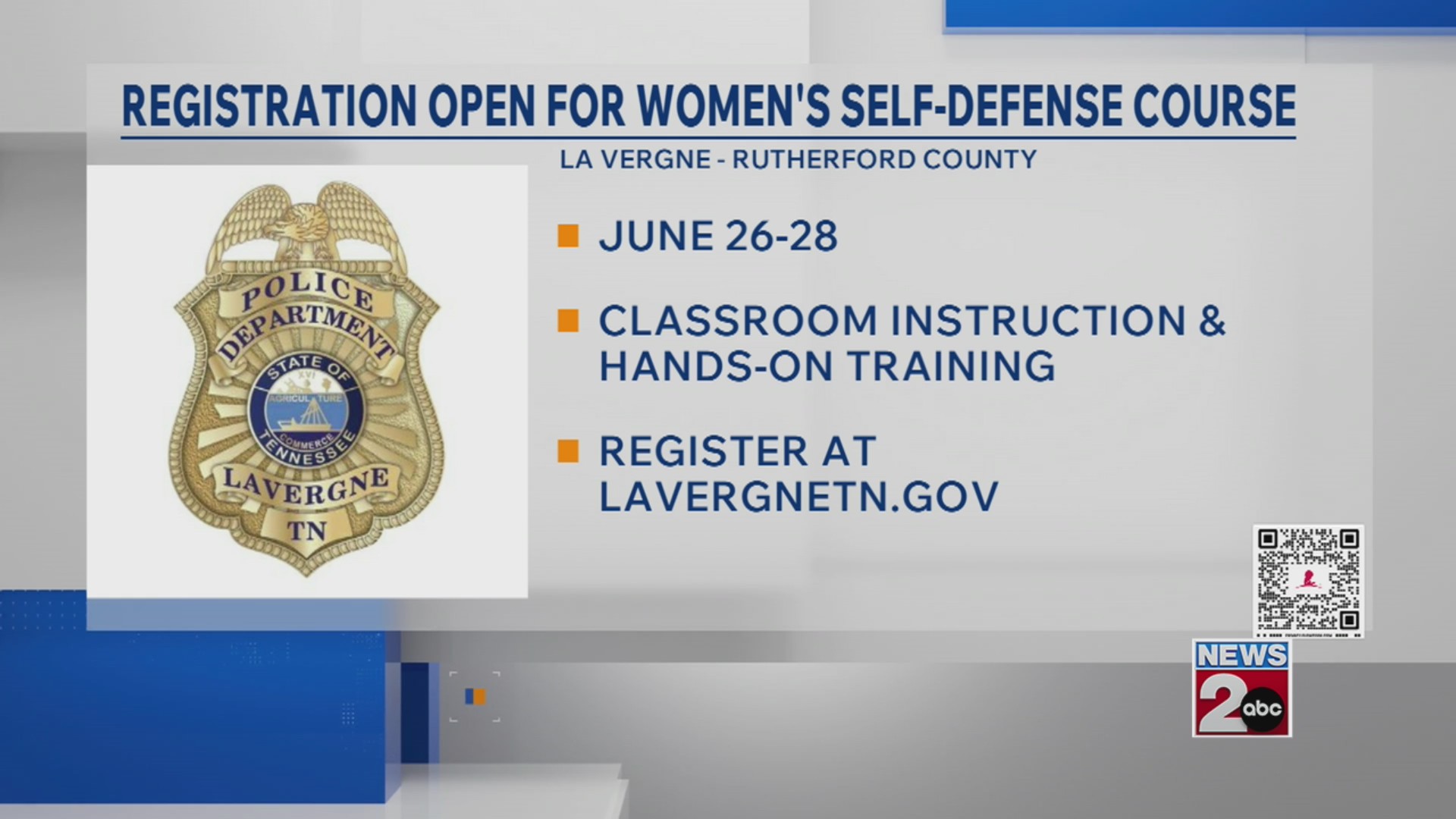 Registration open for women's self-defense course in La Vergne