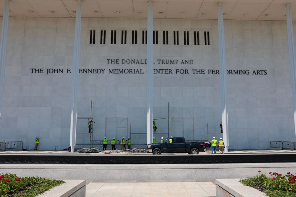 Judge blocks Kennedy Center bid to keep Trump's name — as construction ...