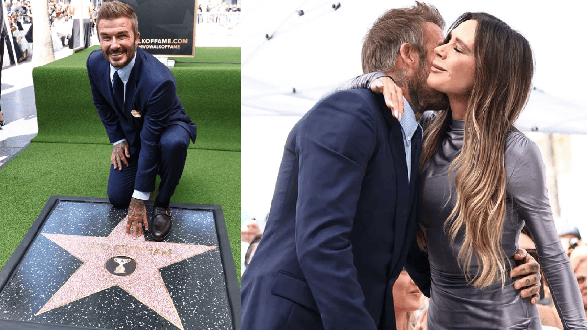 David Beckham gets emotional at Hollywood Walk of Fame ceremony with ...