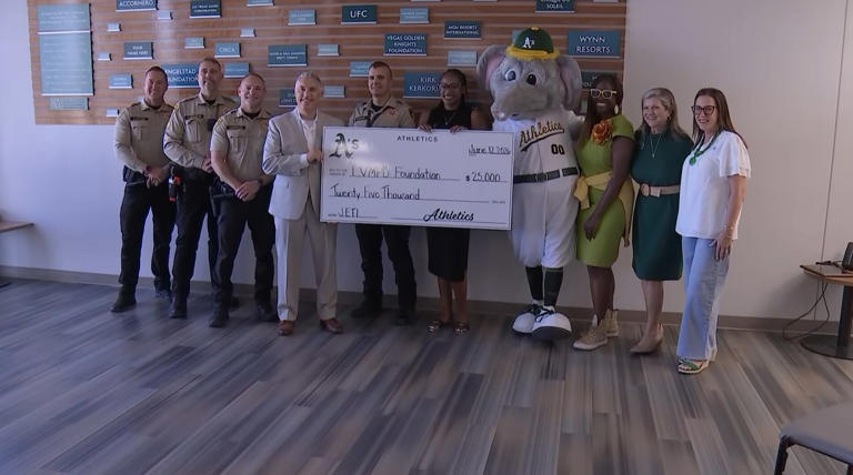 Athletics donate to Las Vegas Metropolitan Police Department training ...
