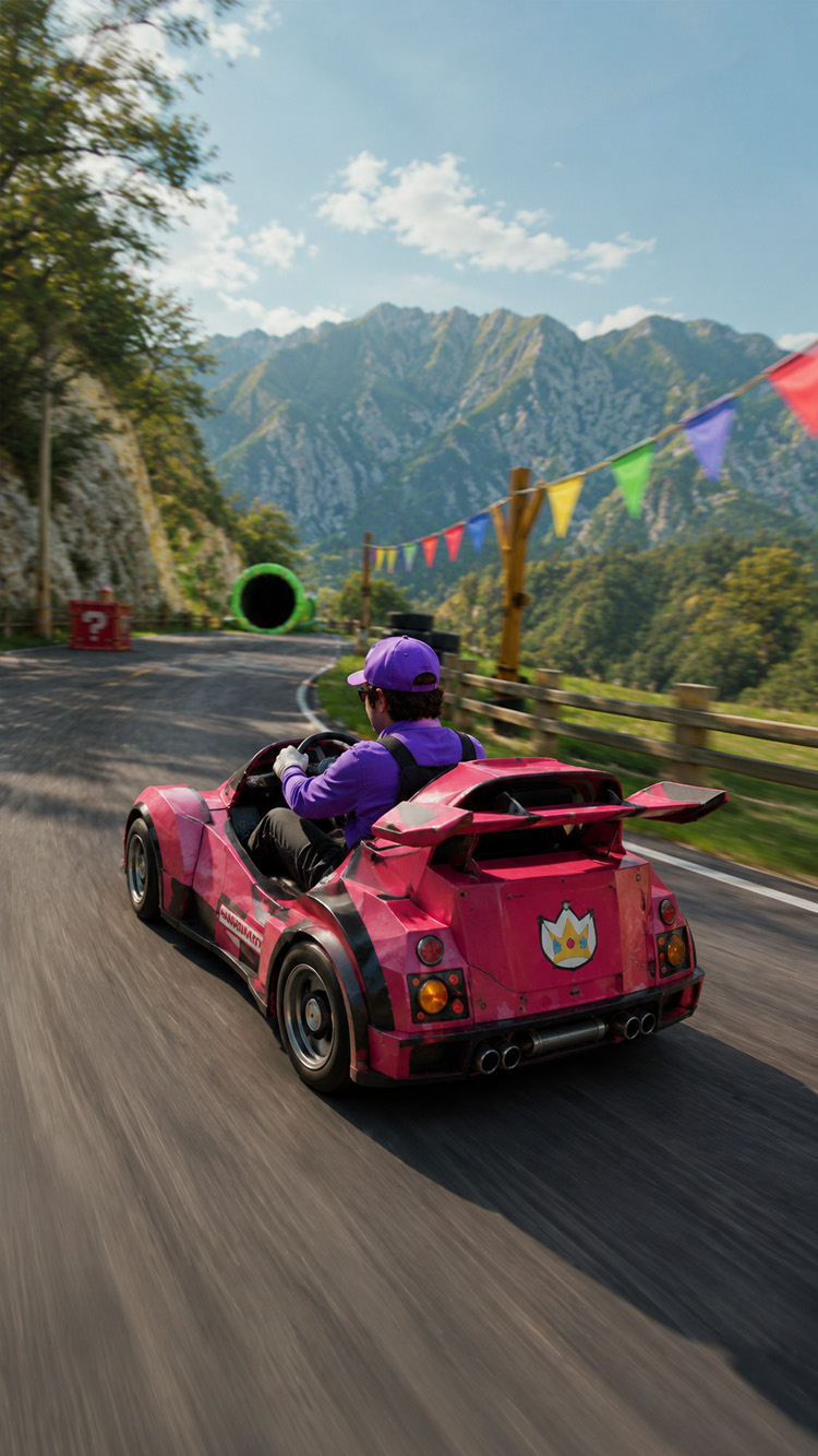 Real life Mario Kart race creates track chaos