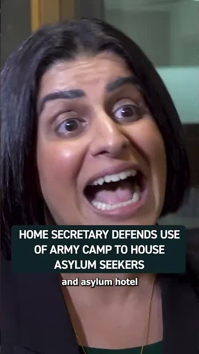 Home secretary defends army camp asylum seeker housing amidst controversy