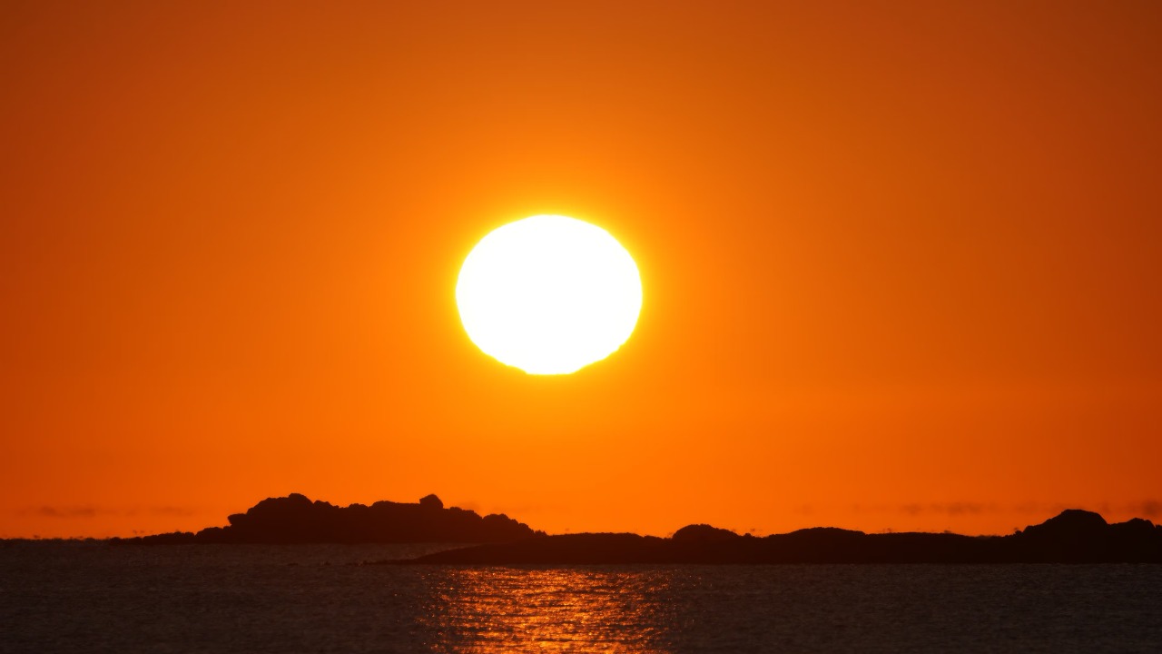 Light from the sun takes about eight minutes and twenty seconds to reach us
