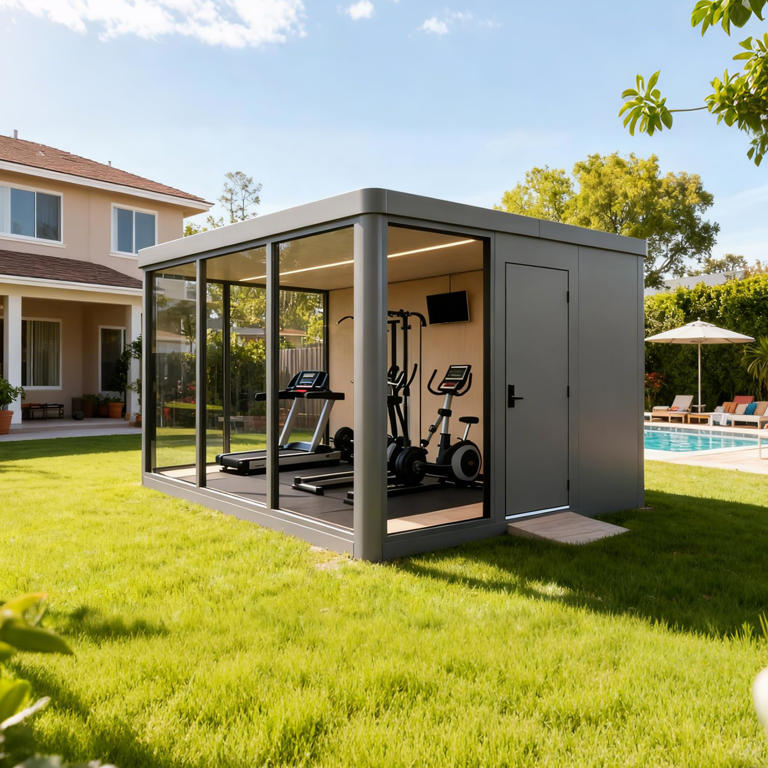 Amazon is selling a backyard craft studio with floor-to-ceiling windows