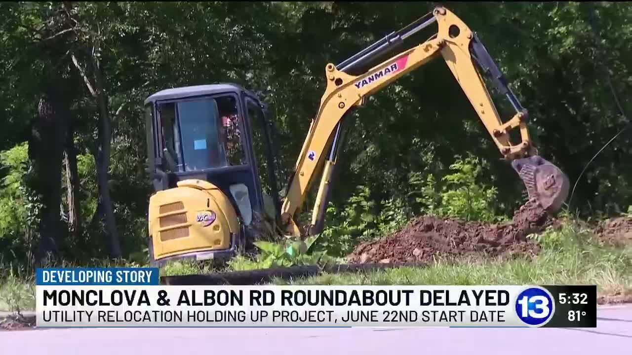 Roundabout construction delayed again due to utility relocation issues