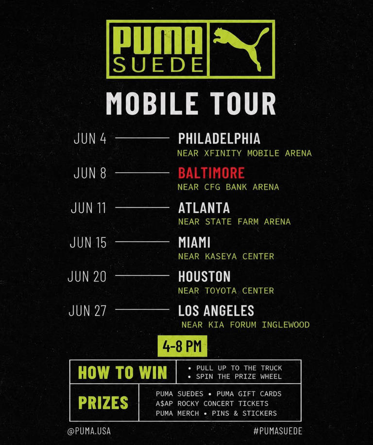 Puma Suede mobile tour, Miami