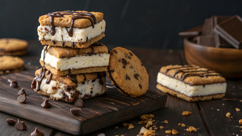 This salty snack is the perfect vehicle for bite-sized ice cream sandwiches