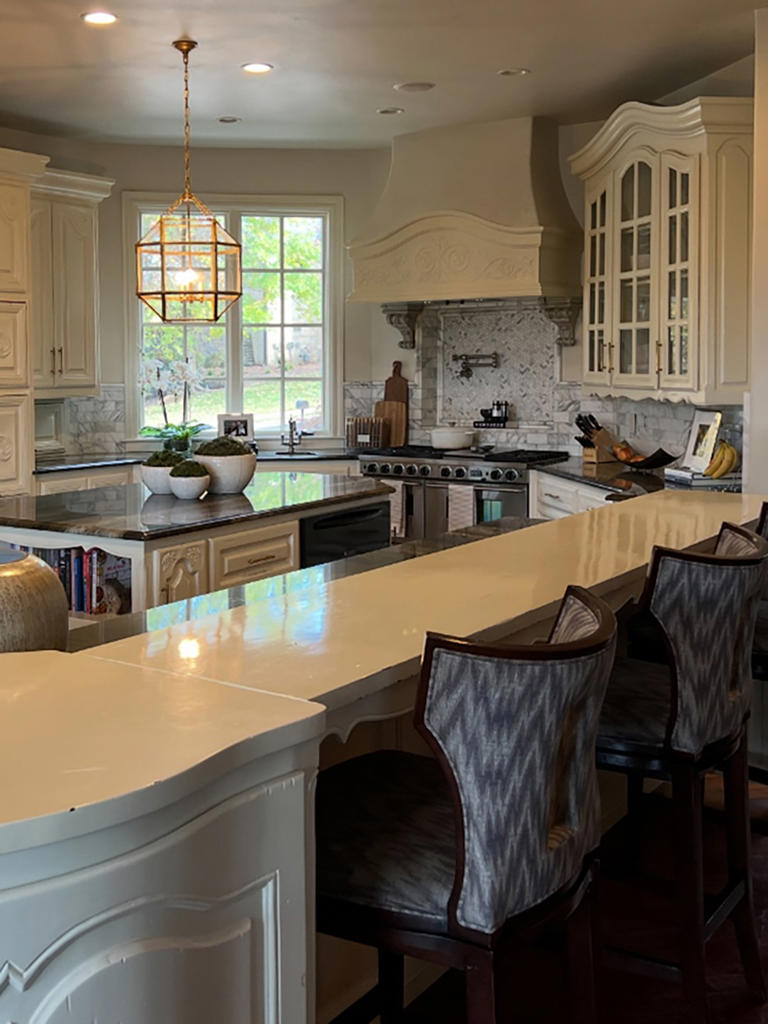 Before & after: Out with the faux Tuscan kitchen, in with the elegant ...