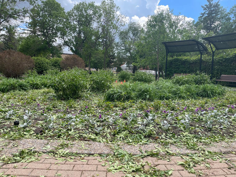 A 'beautiful space' shattered: Hail storm damages conservatory roof at ...