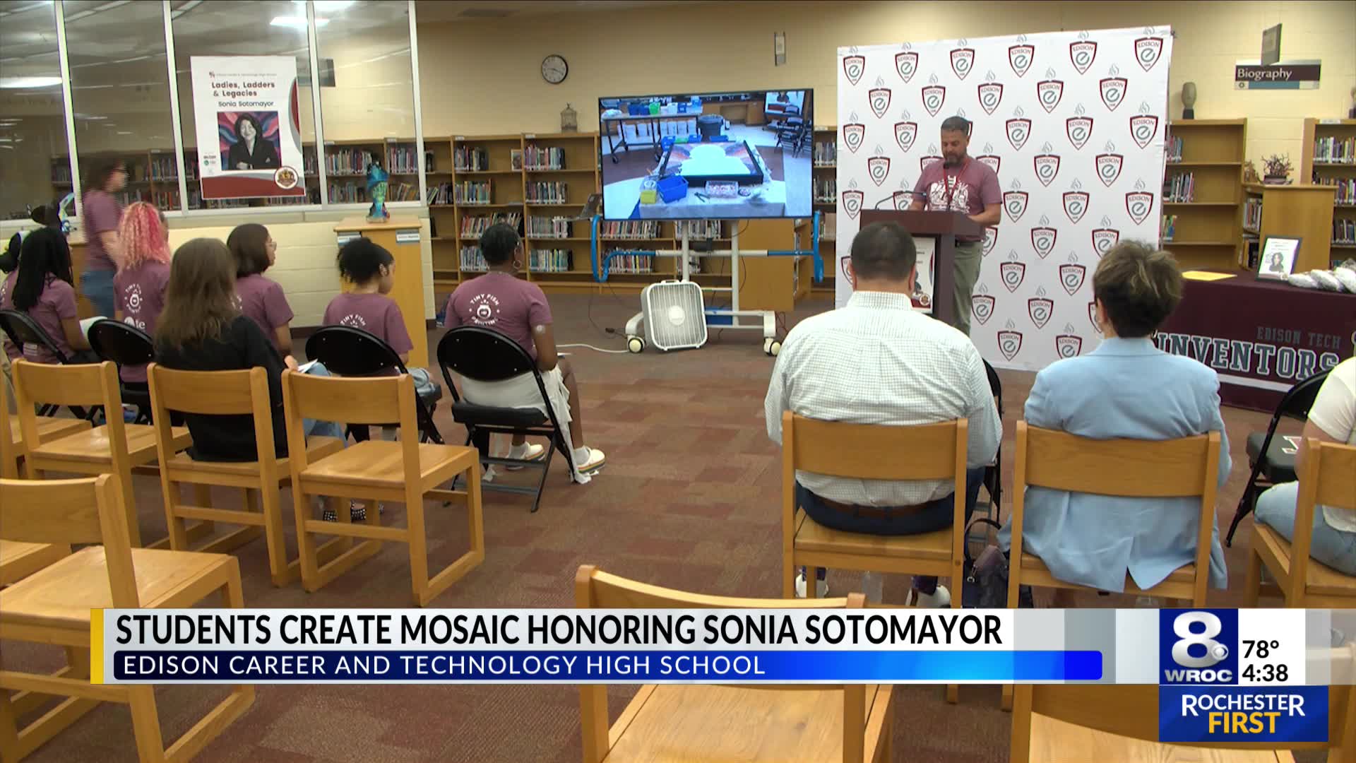 Students at Edison High unveil mosaic of Justice Sotomayor