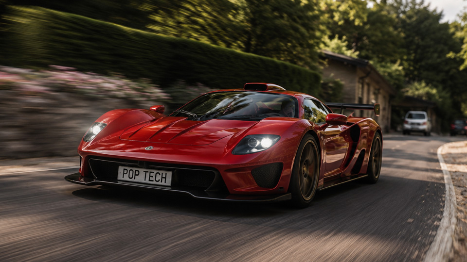 Glickenhaus 004CS engine note acceleration and road action
