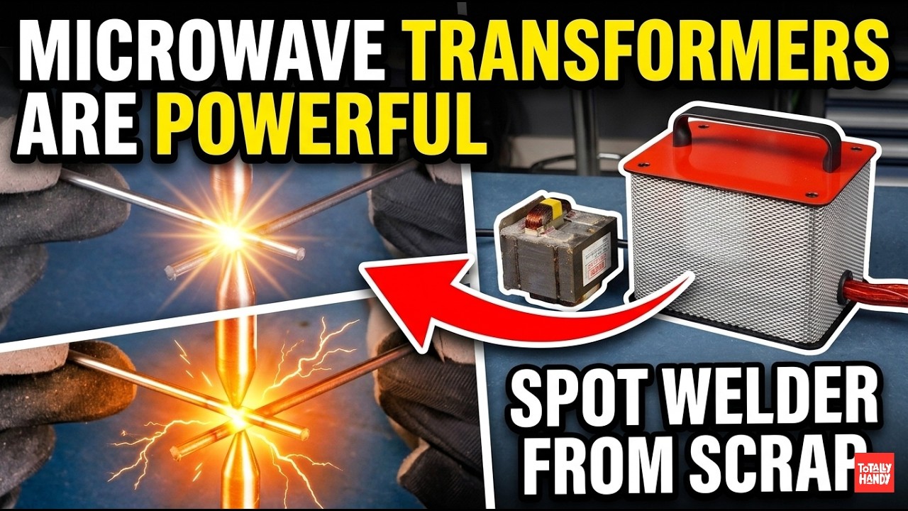 Old microwaves are powerful 😲 making a spot welder from scrap