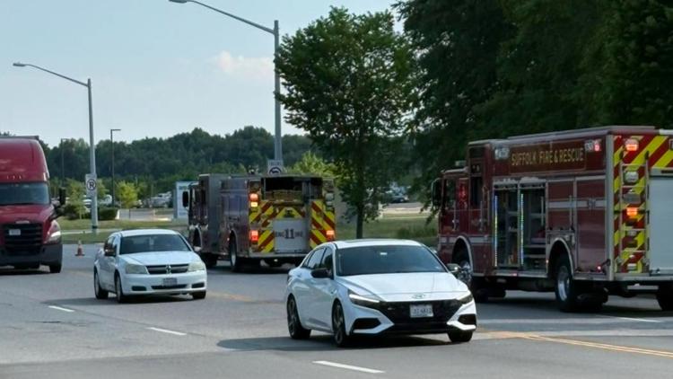 Suffolk firefighters respond to leaking 1,000-gallon propane tank