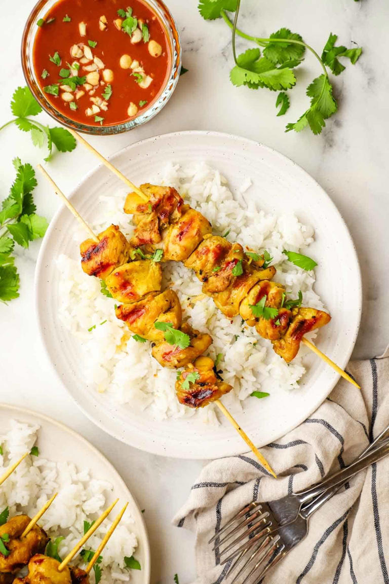 Grilled Vietnamese chicken skewers