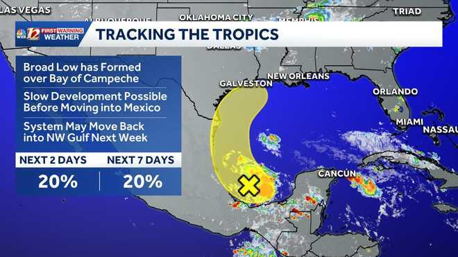 National Hurricane Center identifies area of tropical interest near Gulf