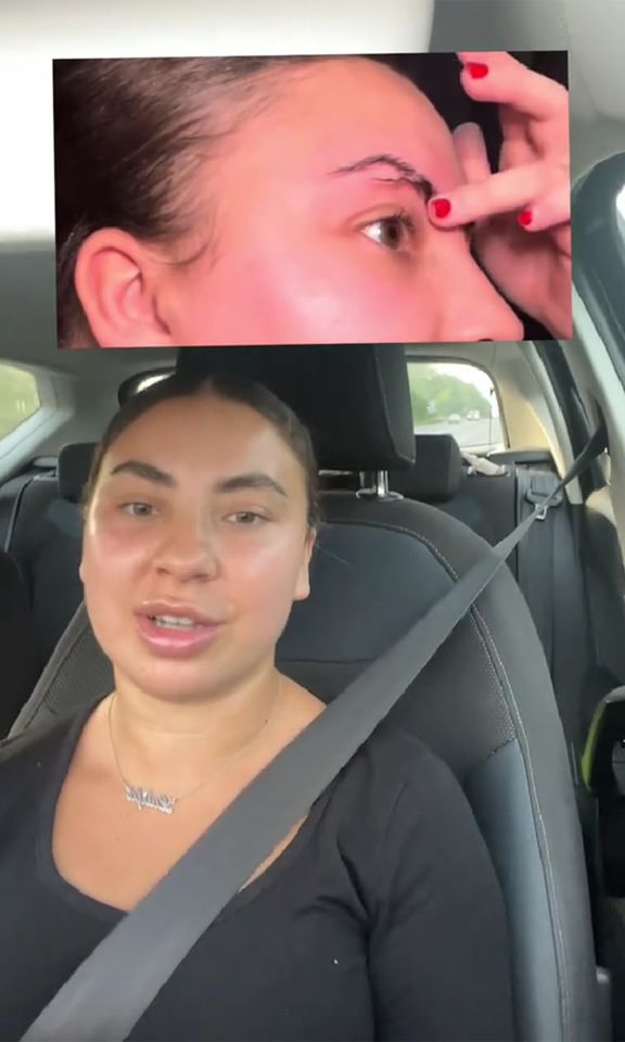 Woman captures the moment her at-home brow wax goes horribly wrong one ...