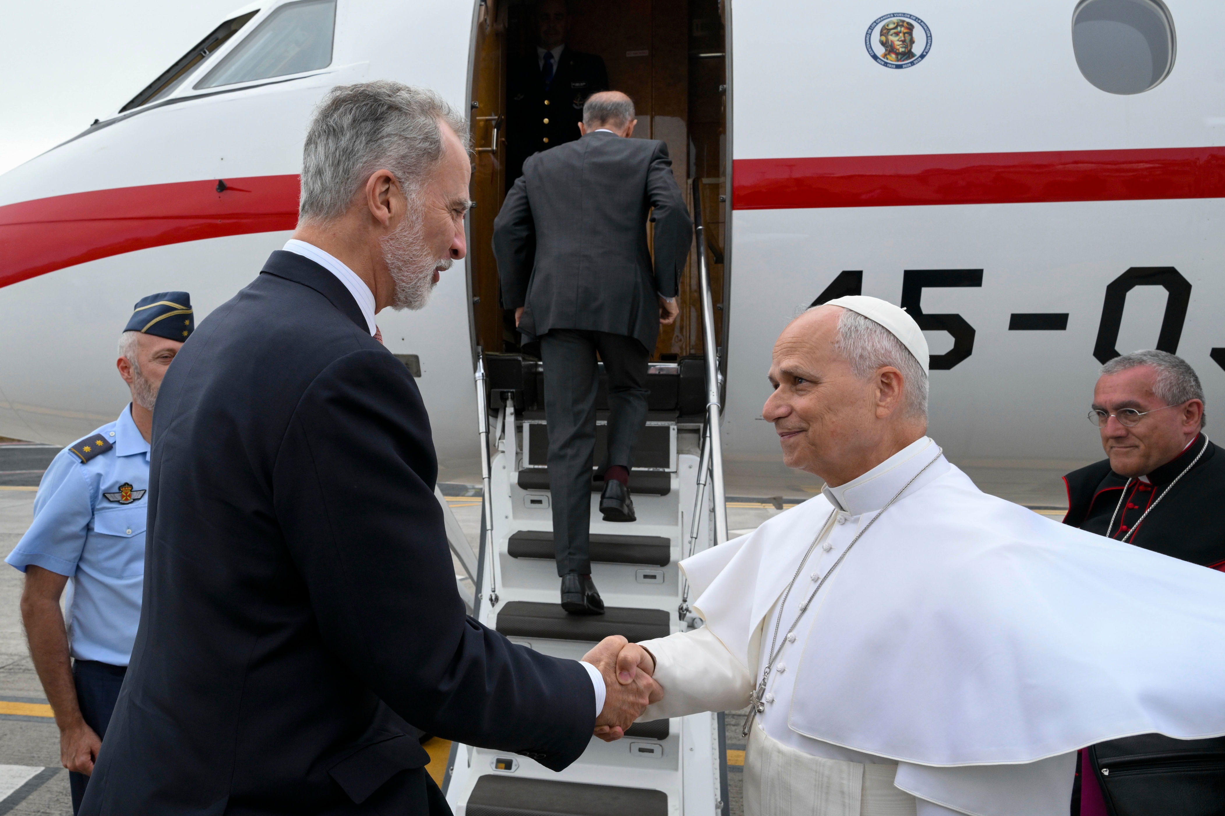 Pope Leo had to catch a ride from the king of Spain after plane's ...