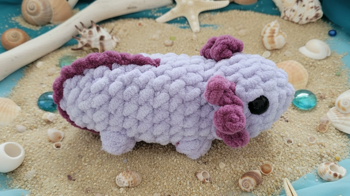 Axolotl häkeln: Für das niedliche Trend-Tierchen brauchst du keine Stunde