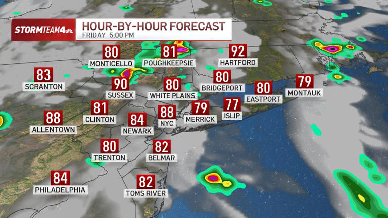 Hour-by-hour radar outlook as NYC in 'very likely' zone for damaging ...