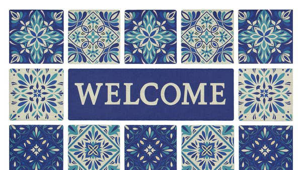 Aldi's $7 welcome mat brings Mediterranean style to your front porch