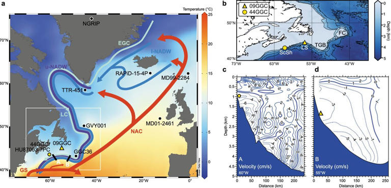 Gulf Stream shifted north during 12,900-year-old cold snap, first ...