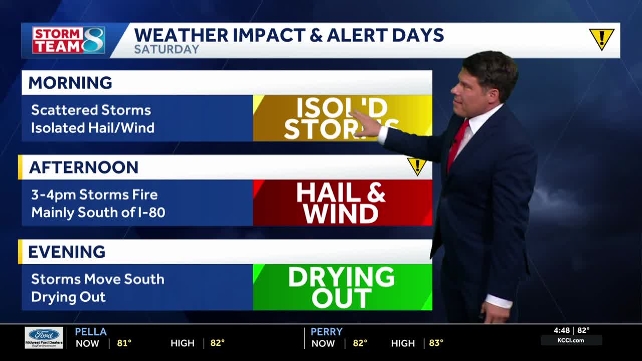 Iowa weather: Looking ahead at more storm chances Saturday