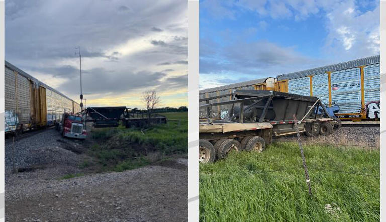 Train strikes semi near Hamberg, no injuries reported